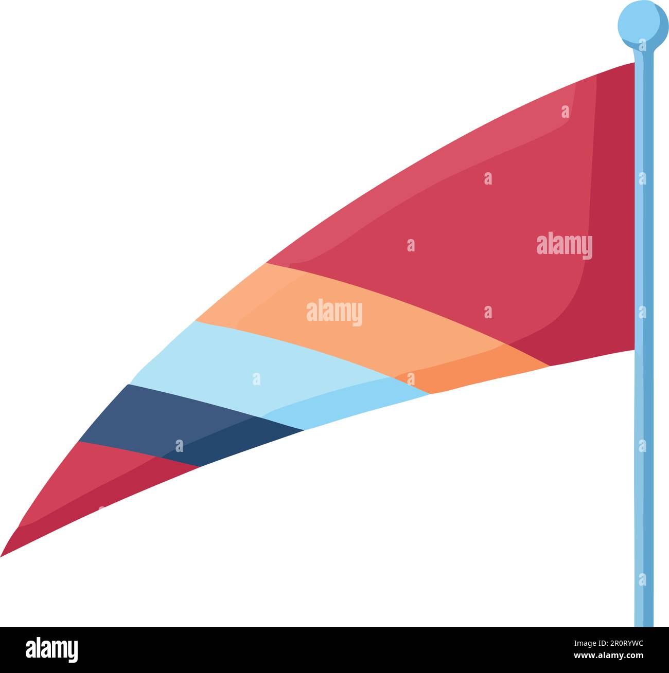 Waved flag Stock Vector Images - Alamy