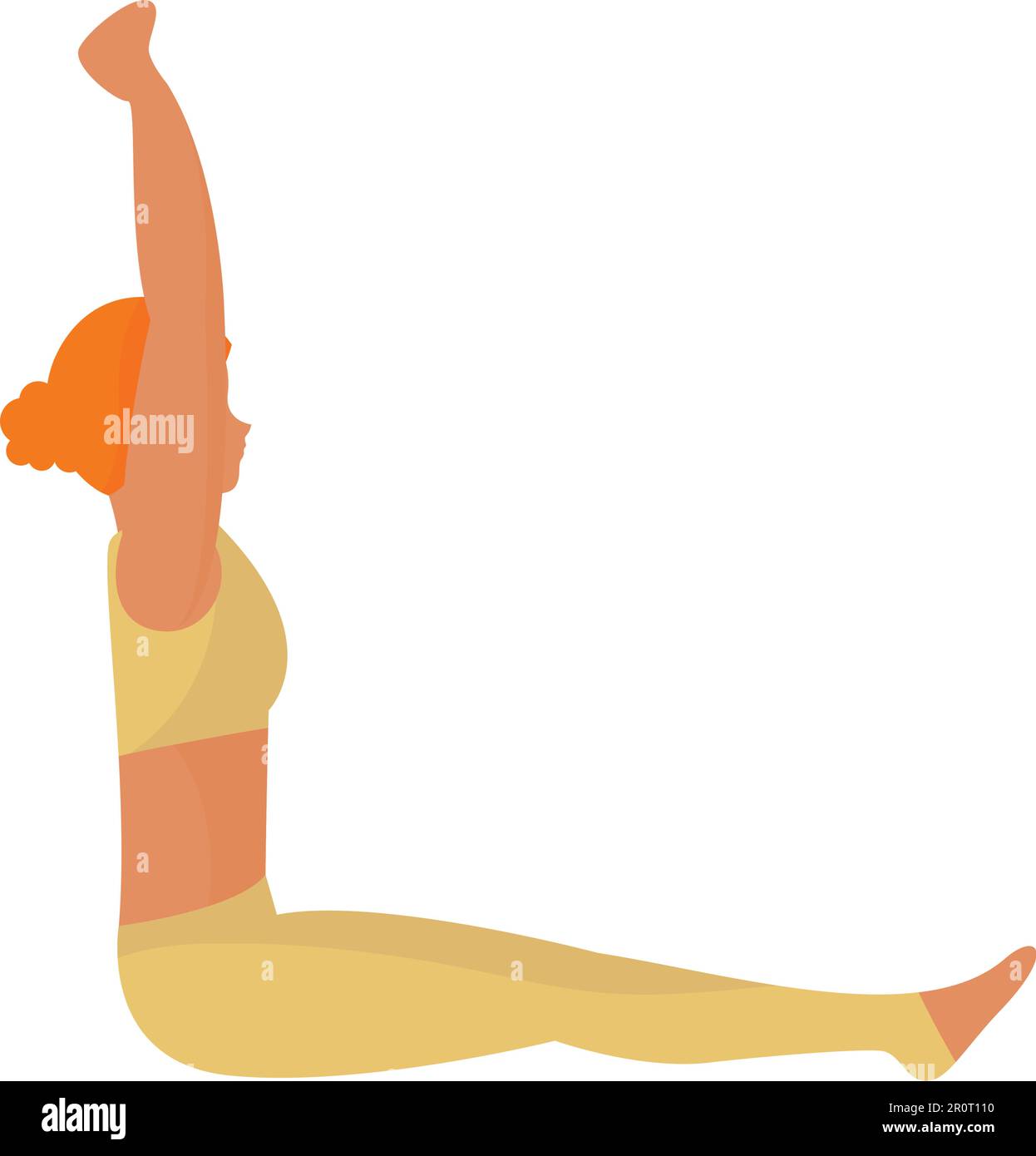 Isolated cute female character doing yoga exercises Vector Stock Vector ...