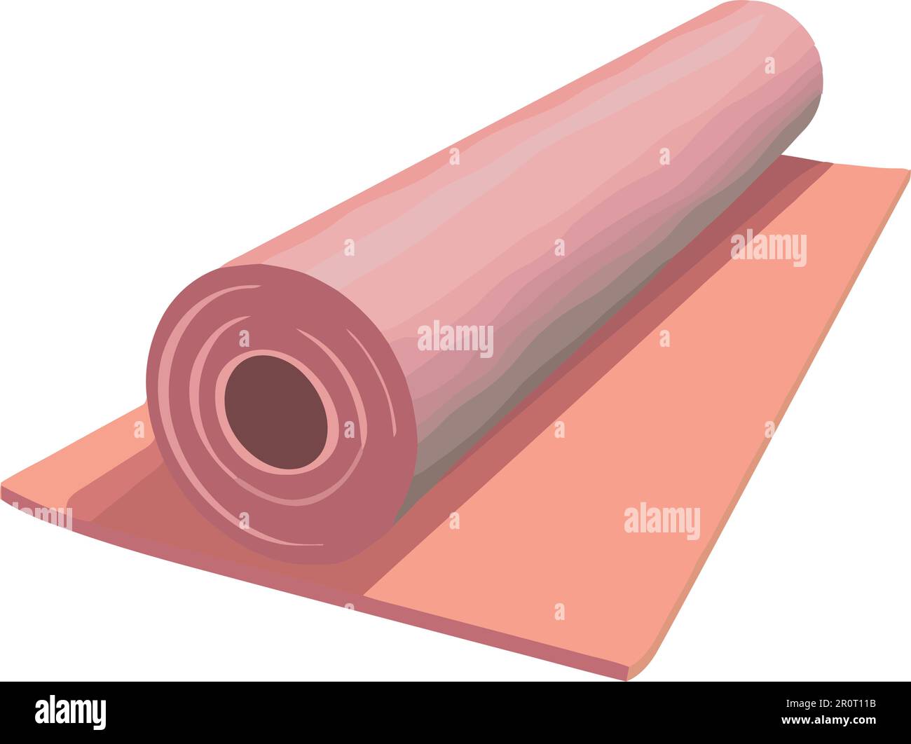 Rolled up yoga mat Stock Vector Images - Alamy