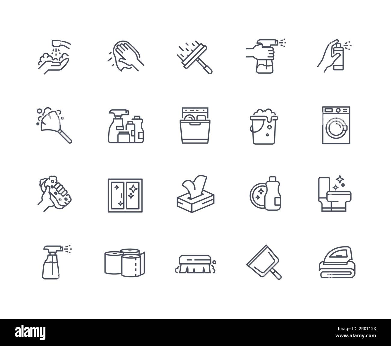 Cleaning window black line Cut Out Stock Images & Pictures - Alamy