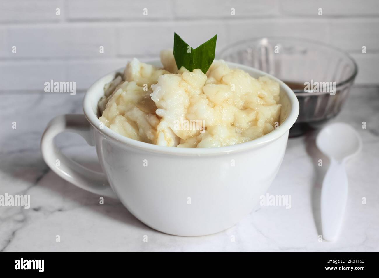 Bubur sumsum. Dessert porridge originating from Java made from rice ...