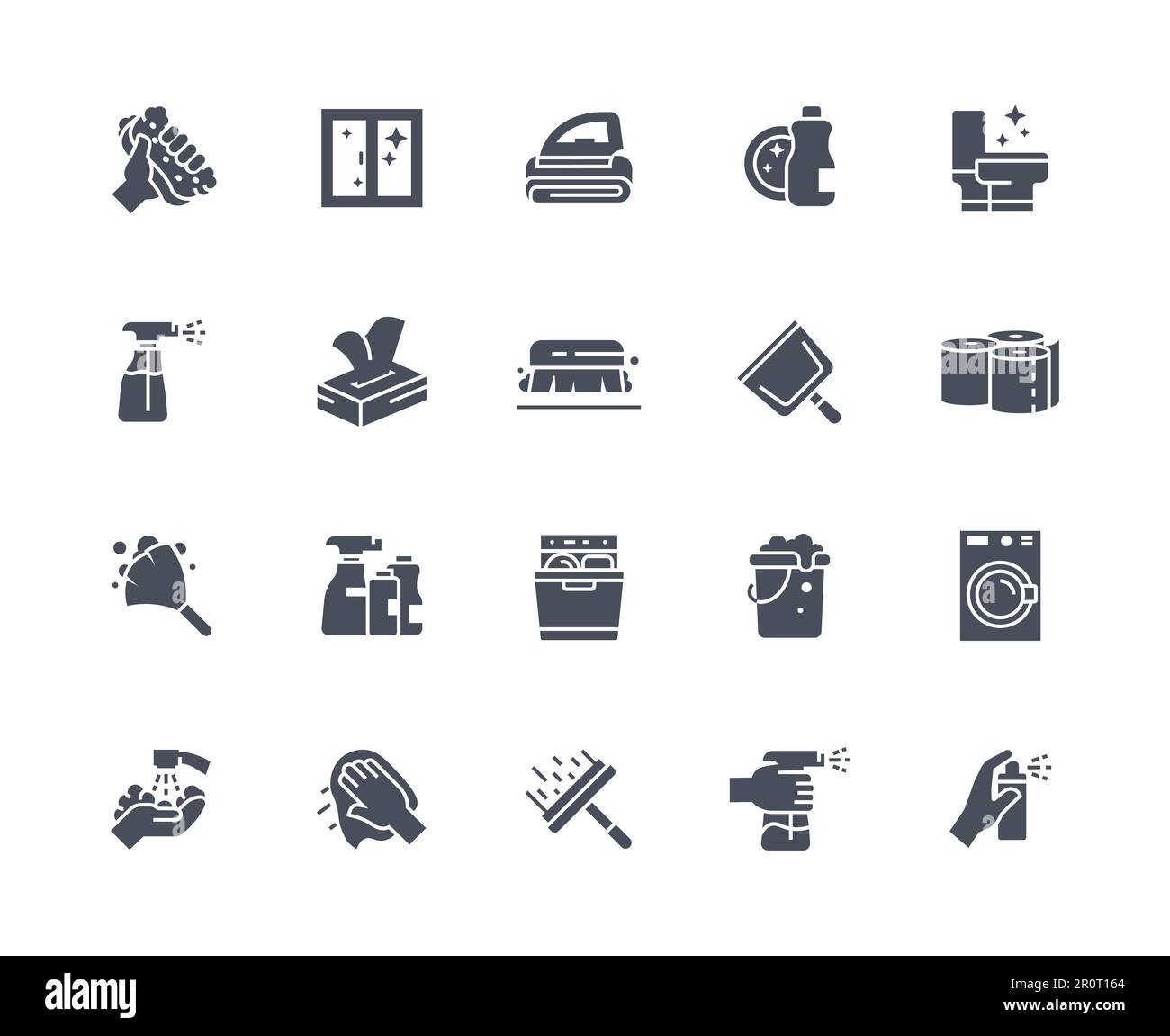 Cleaning icons black set Stock Vector Image & Art - Alamy