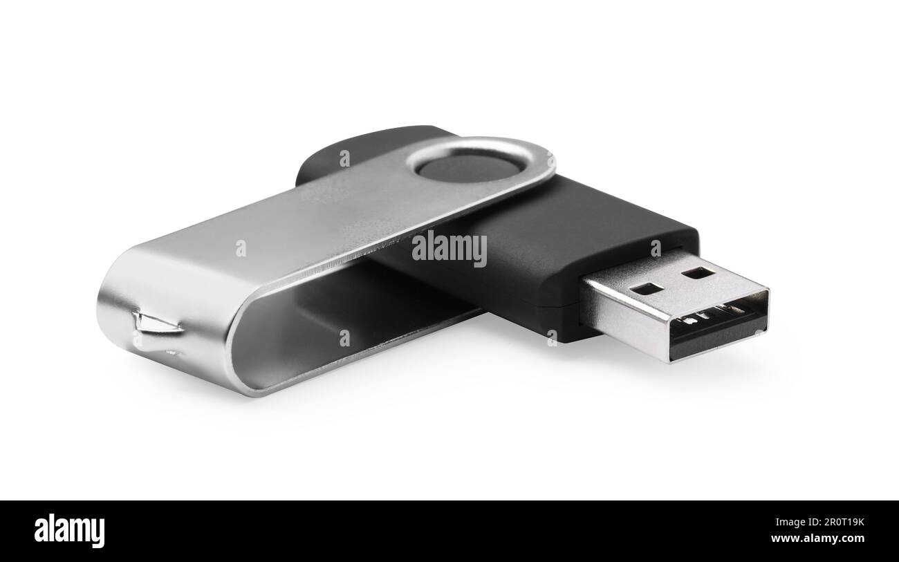 Modern usb flash drive isolated on white Stock Photo - Alamy