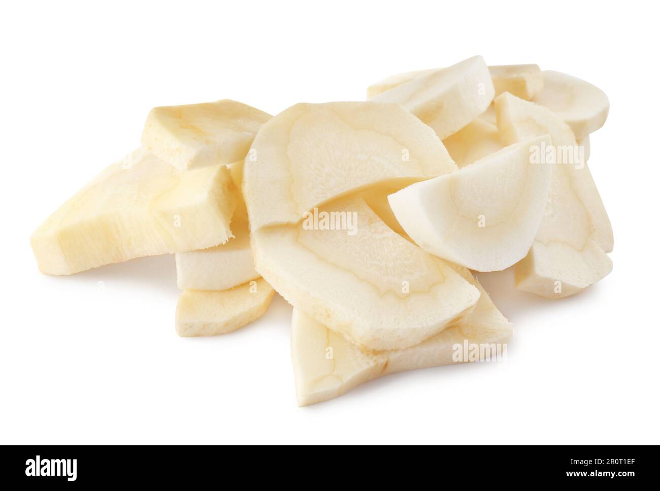 Tasty cut fresh ripe parsnip on white background Stock Photo - Alamy