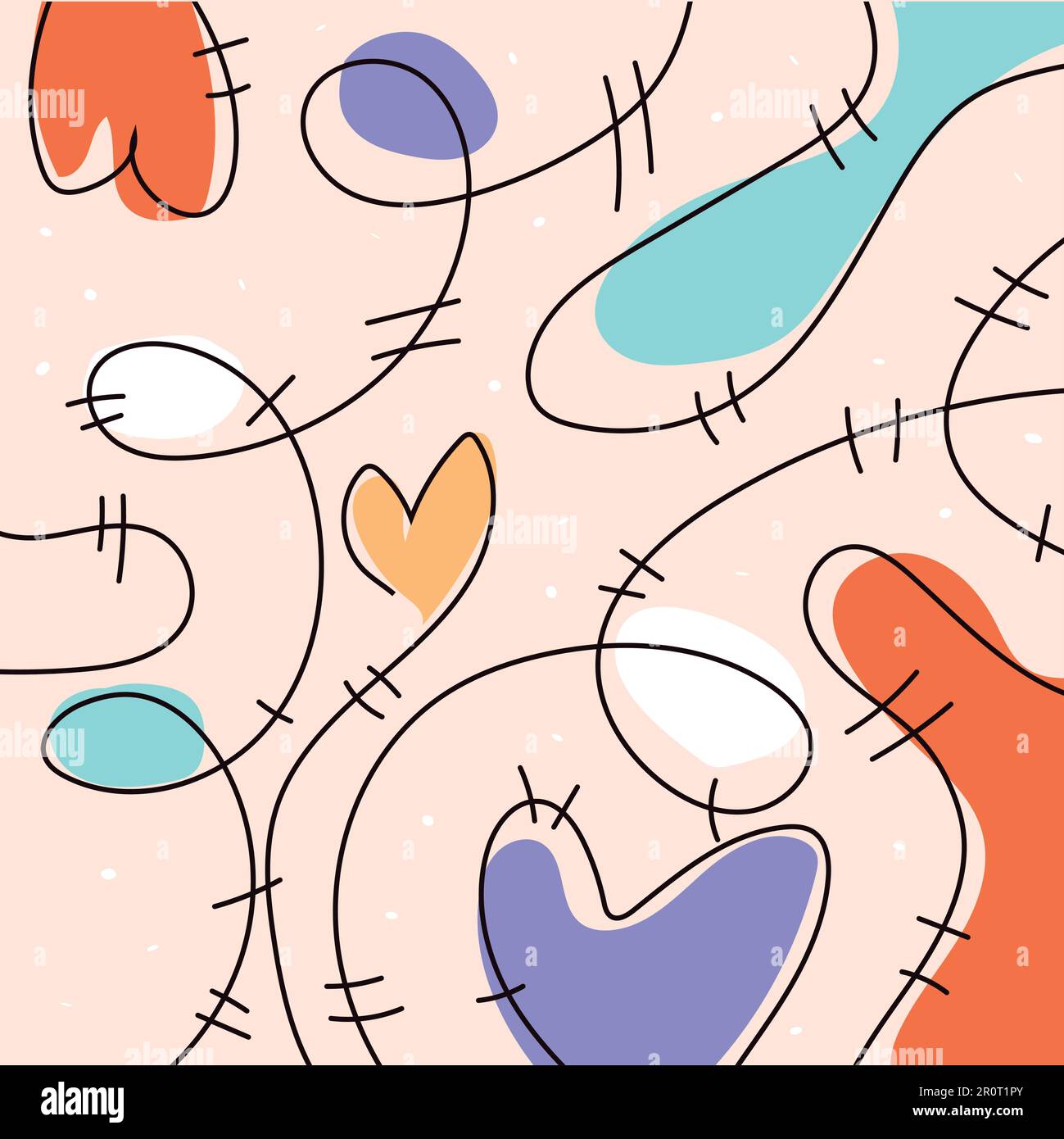 Hand drawn illustration background with patches Vector Stock Vector ...