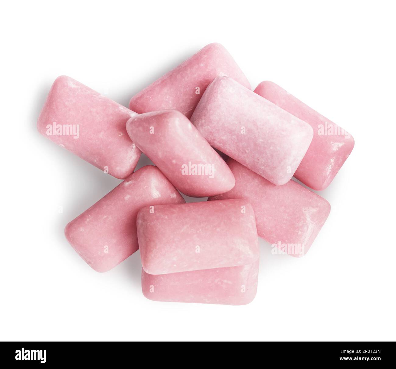 Heap of tasty sweet chewing gums on white background Stock Photo - Alamy
