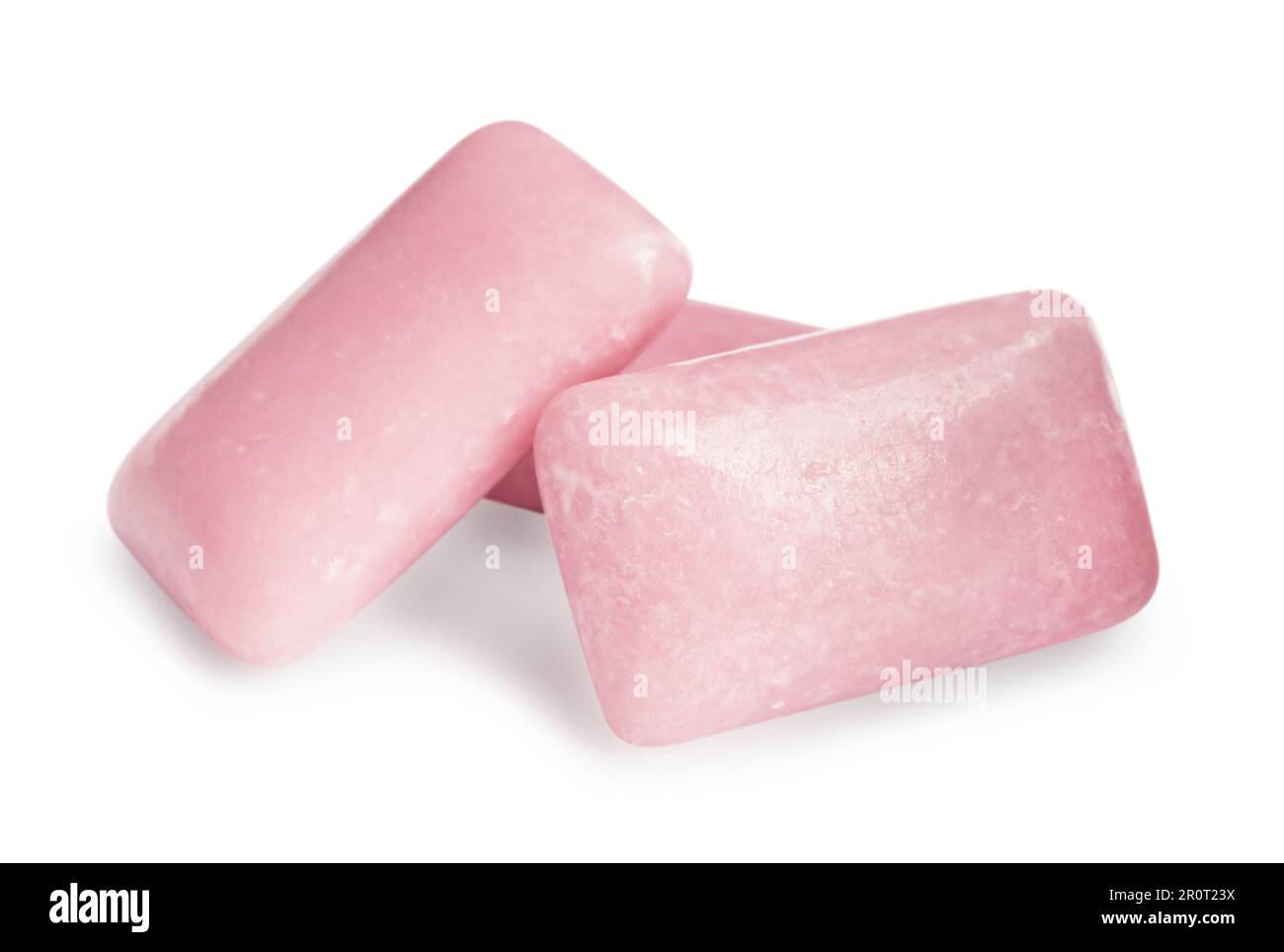 Tasty sweet chewing gums on white background Stock Photo - Alamy