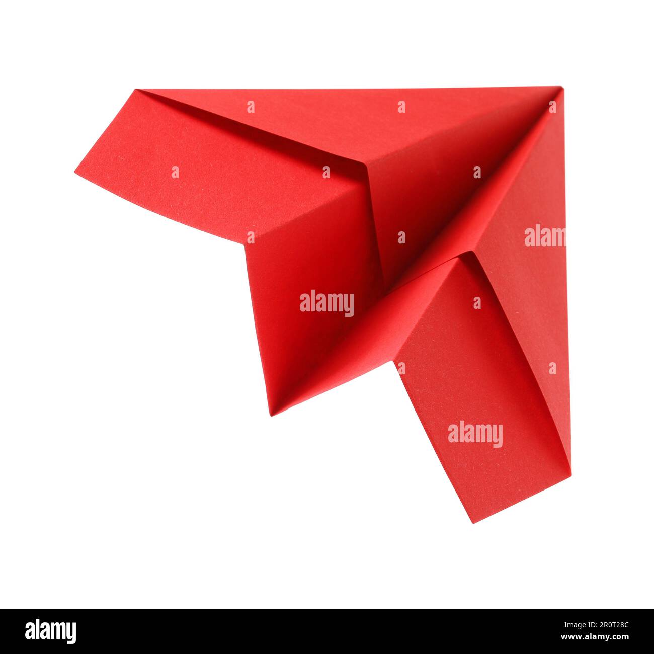 Handmade red paper plane isolated on white Stock Photo - Alamy