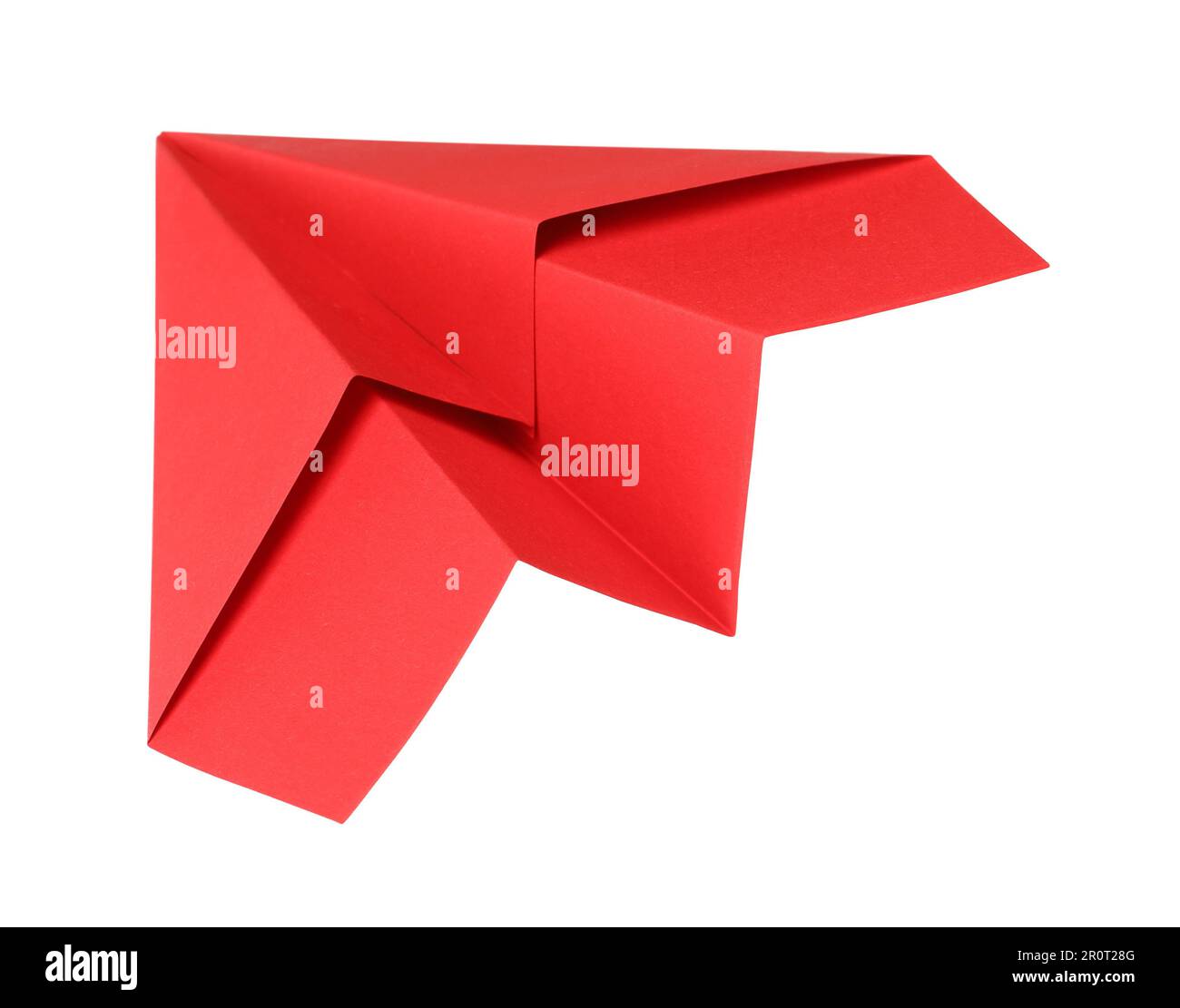 Handmade red paper plane isolated on white Stock Photo - Alamy