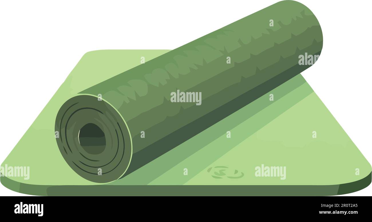 Yoga mat on green Stock Vector Images - Alamy