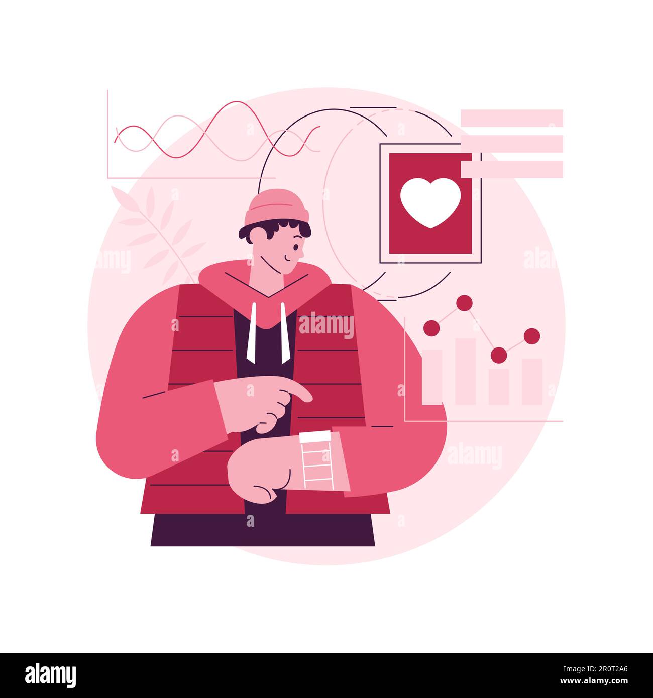 Smartwatch health care abstract concept vector illustration. Smartwatch ...