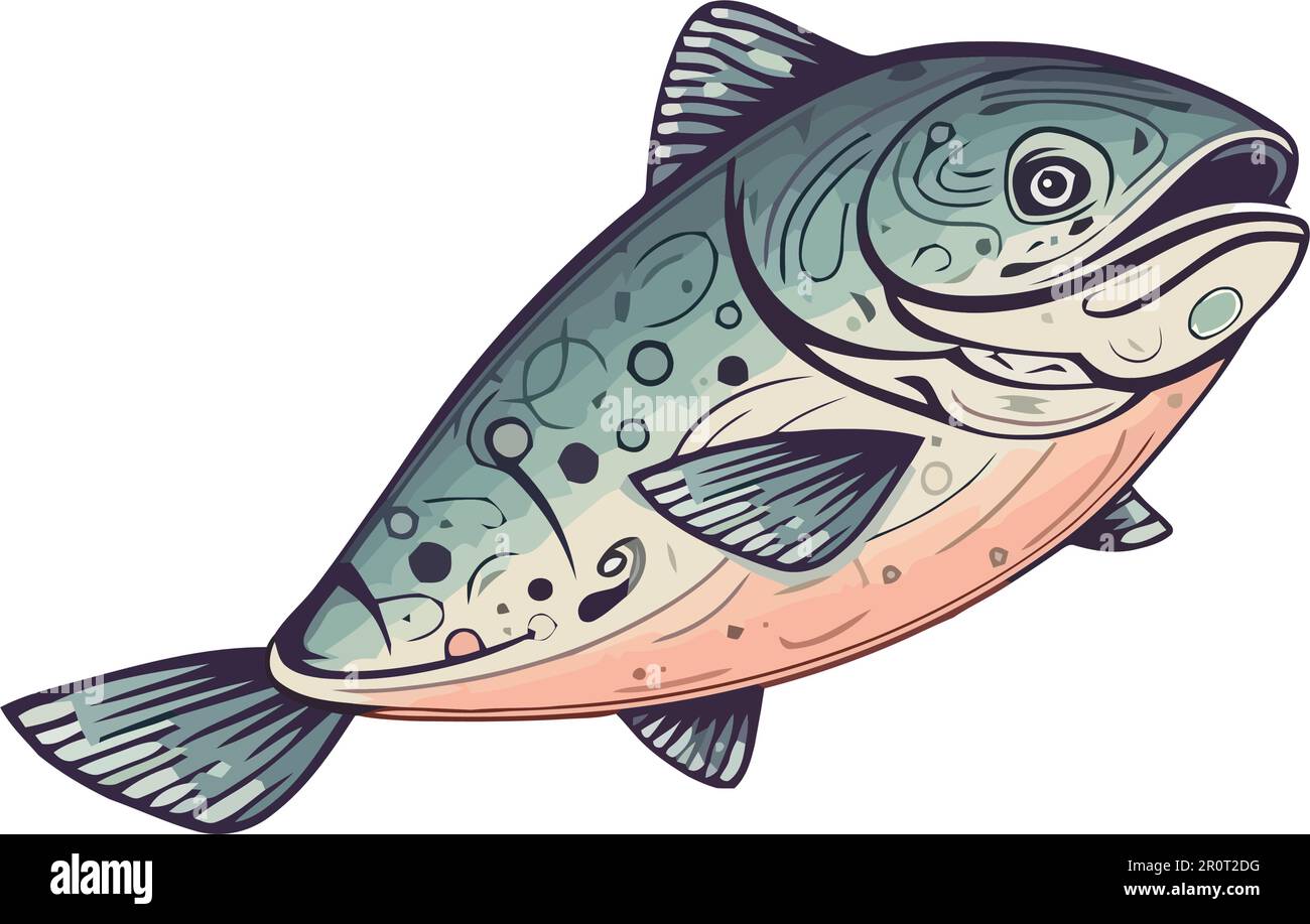 cute fish cartoon illustration Stock Vector Image & Art - Alamy