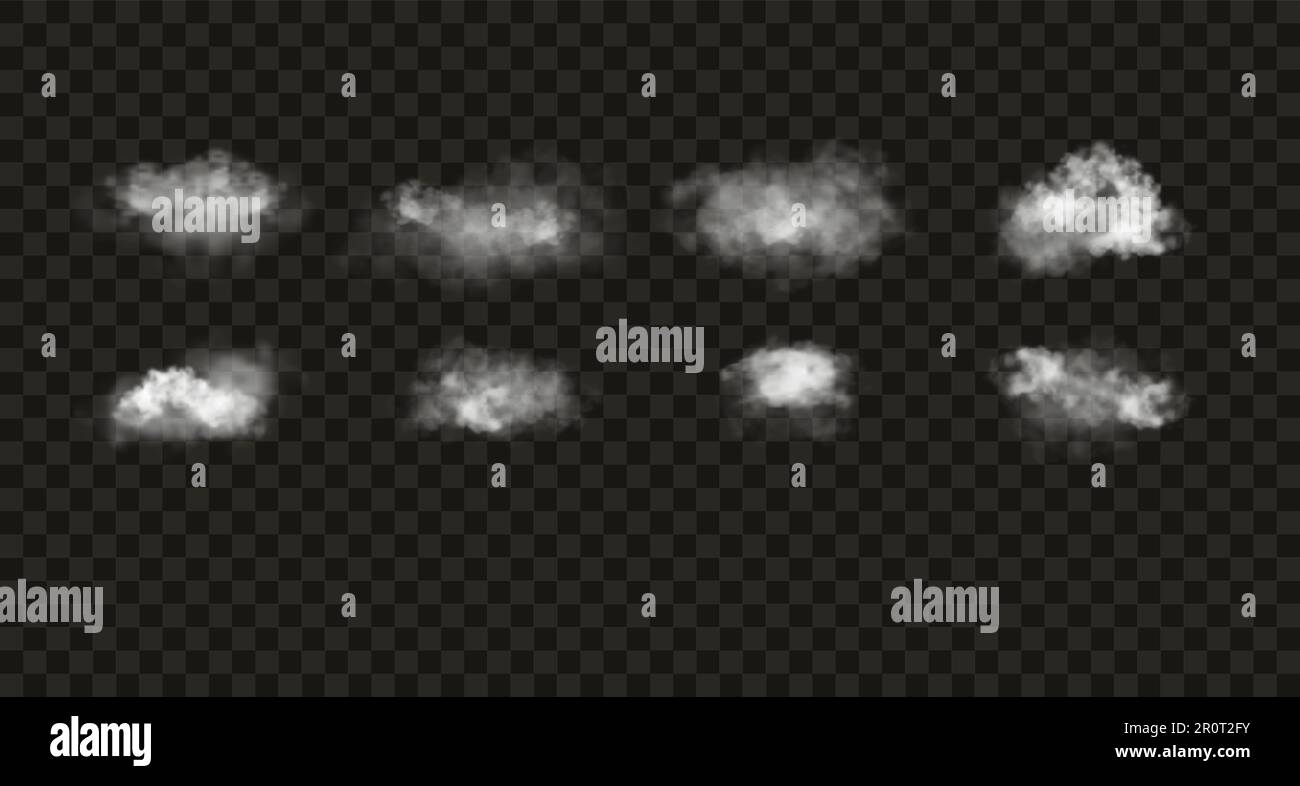 Set of various cloudy effect. Vector illustration Stock Vector Image ...