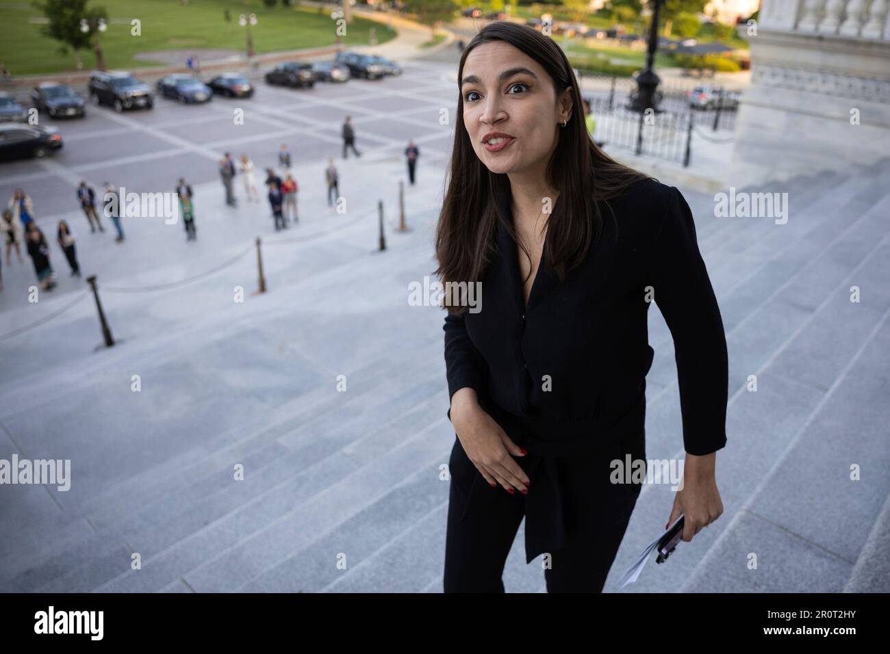 Rep. Alexandria Ocasio-Cortez (D-N.Y.) departs a vote at the U.S ...