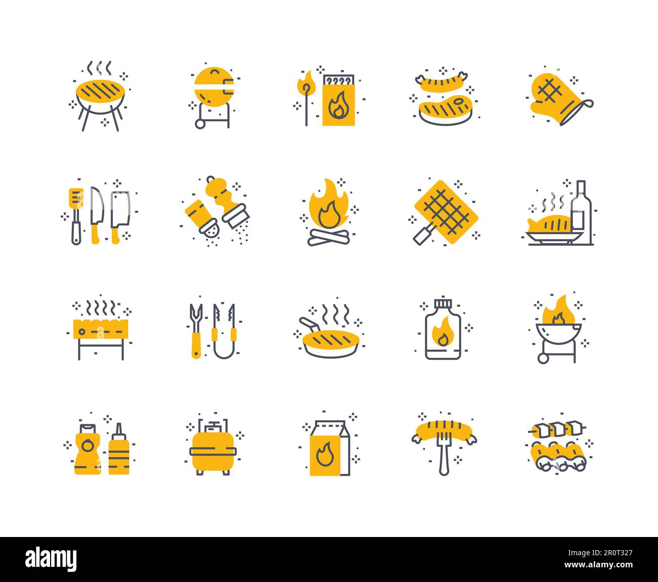 Meat fish color line Cut Out Stock Images & Pictures - Alamy