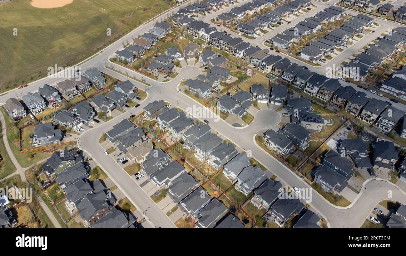 Birds eye view calgary hi-res stock photography and images - Alamy
