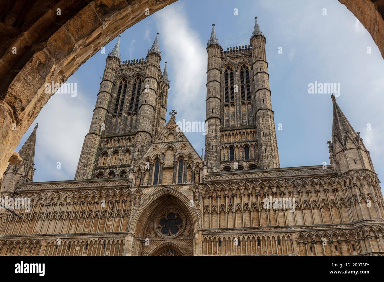 Lincoln Cathedral through an arch Stock Photo - Alamy