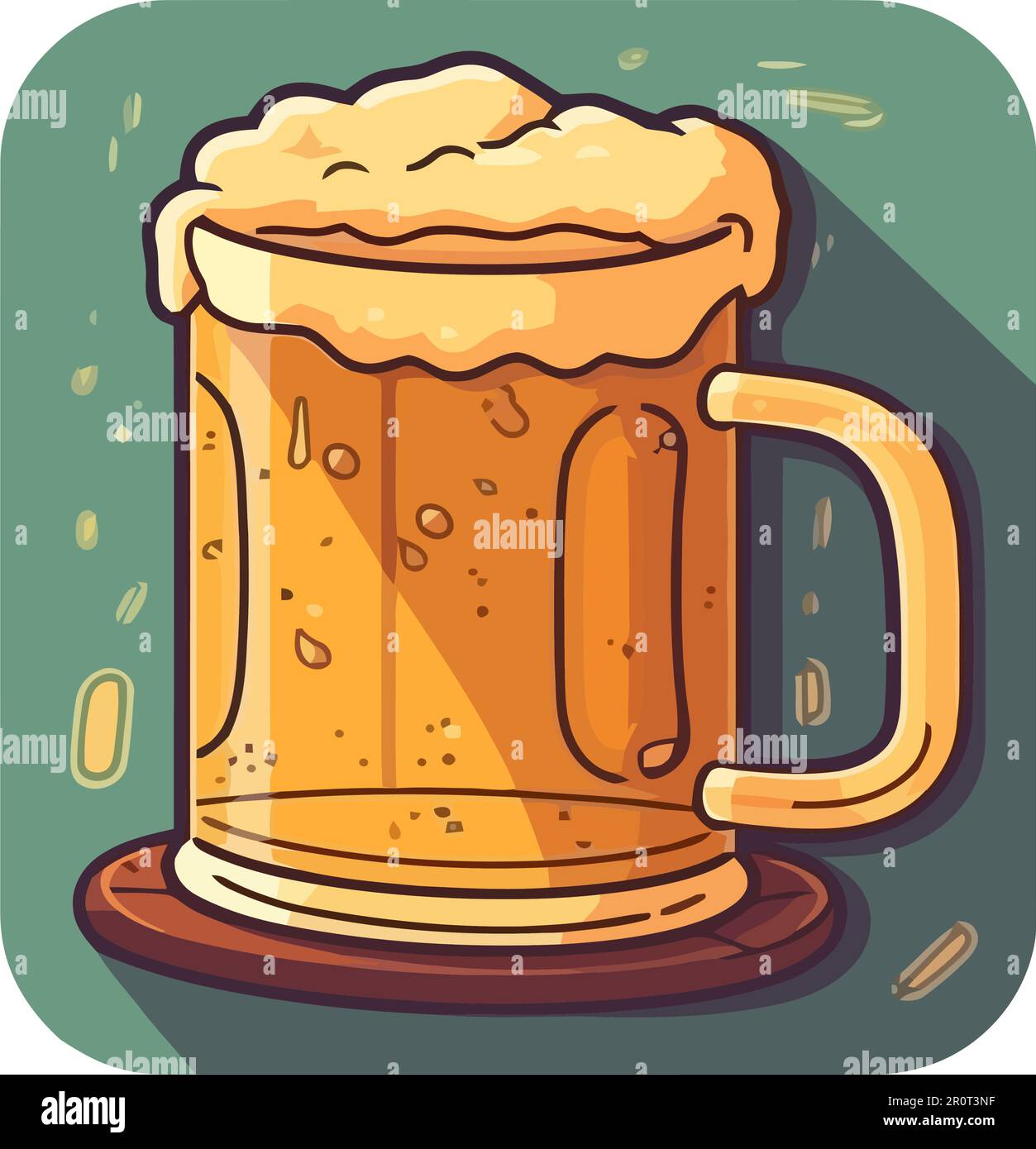 Fresh foamy lager beer in Stock Vector Images - Alamy