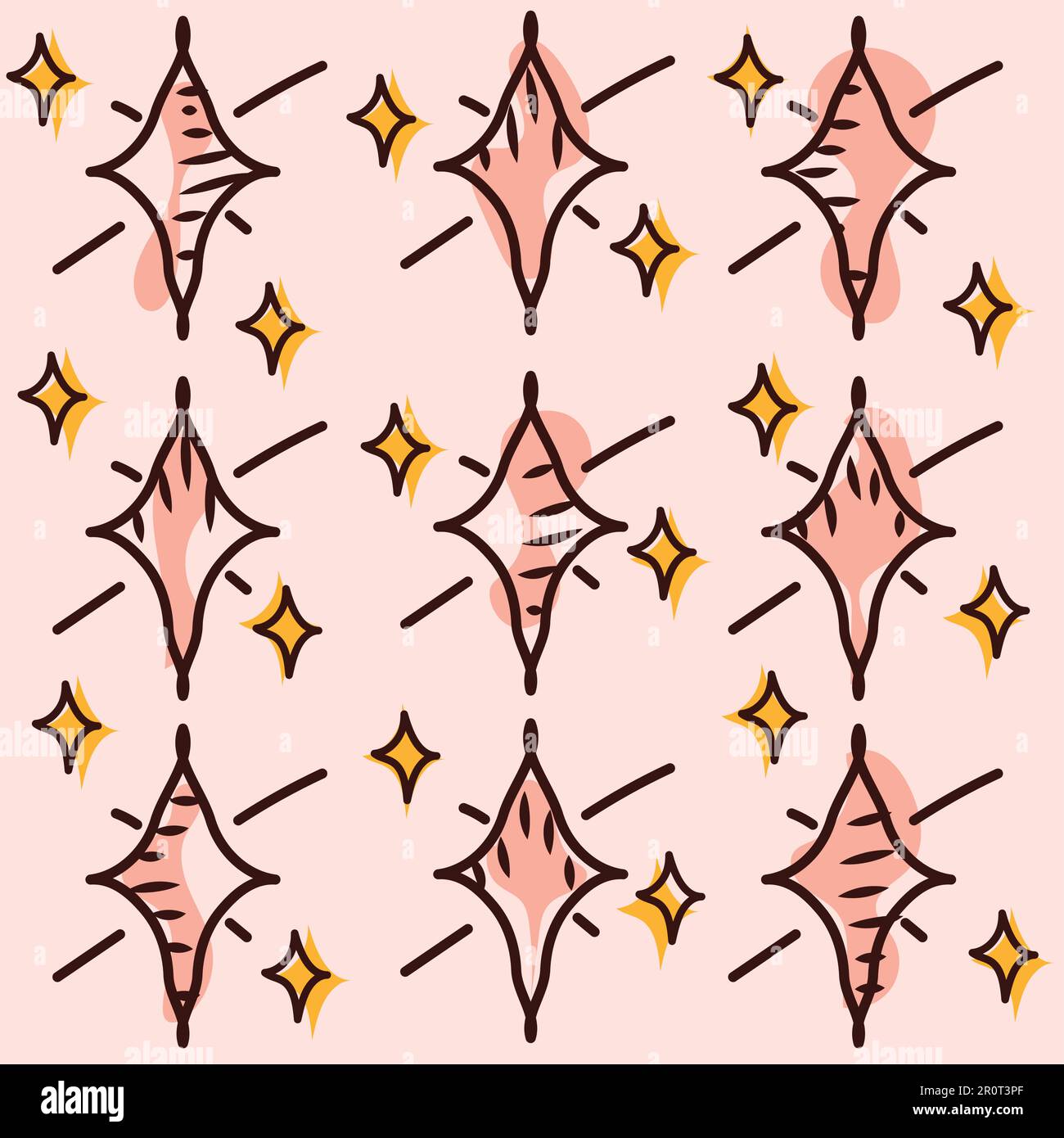Hand drawn illustration background with star shapes Vector Stock Vector ...
