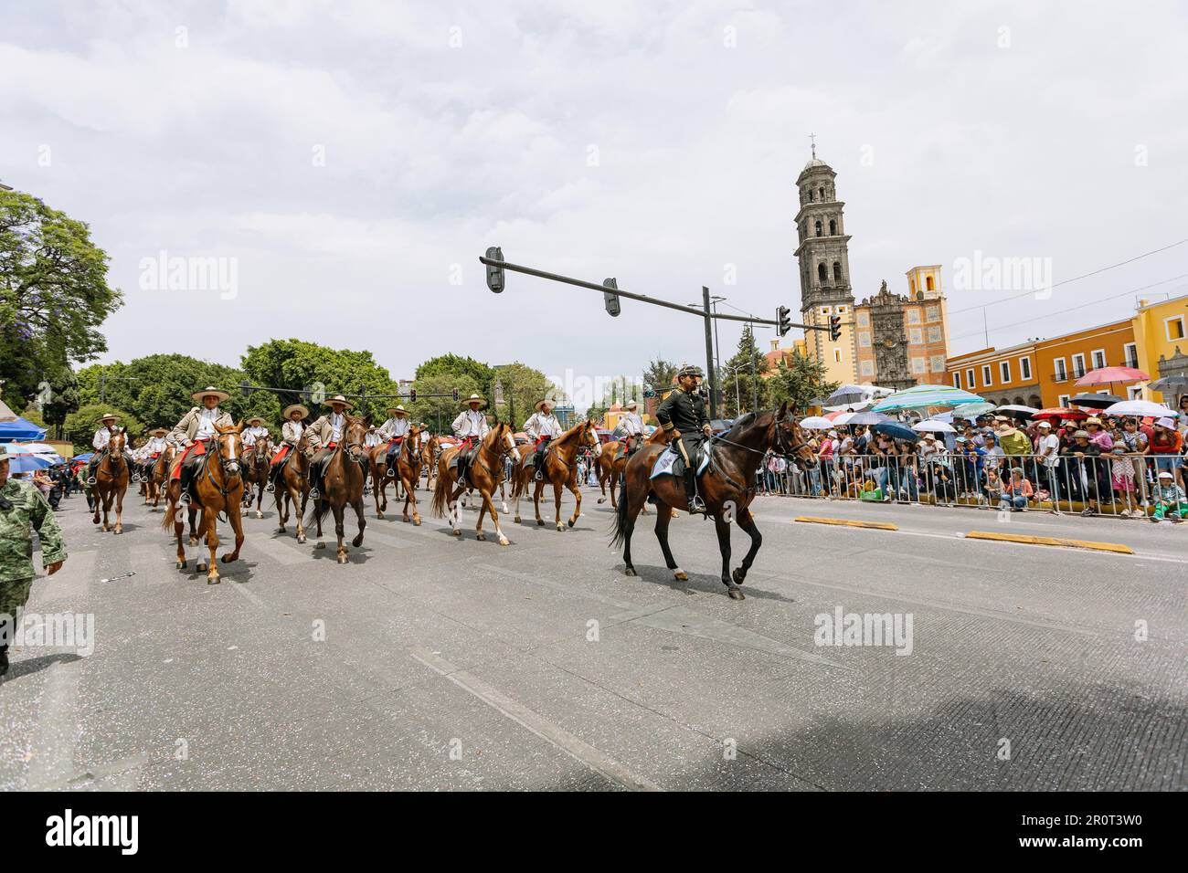 representation of the battle of May 5, march in the civic parade on the ...