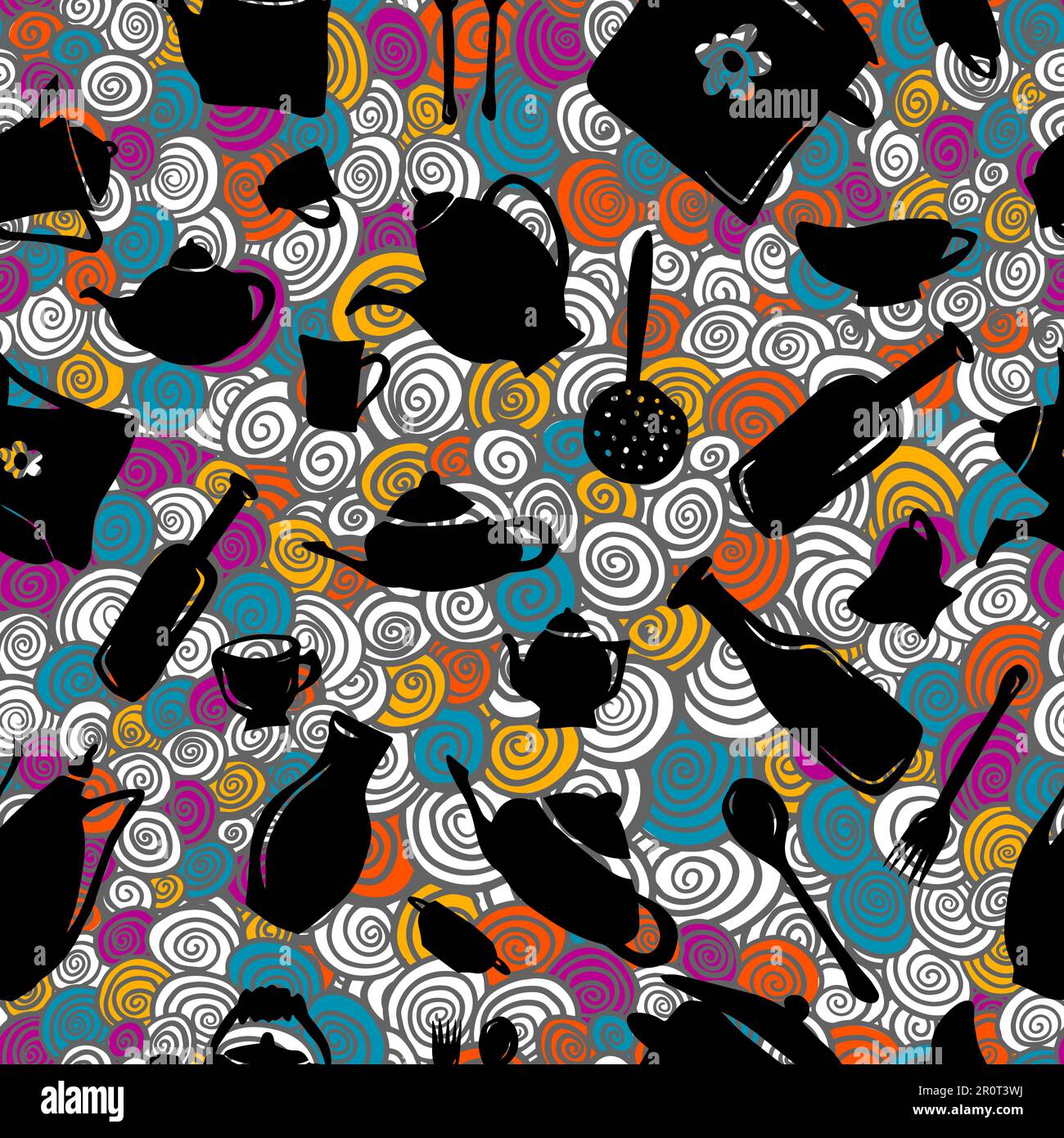 Utensil pattern Stock Vector Images - Alamy