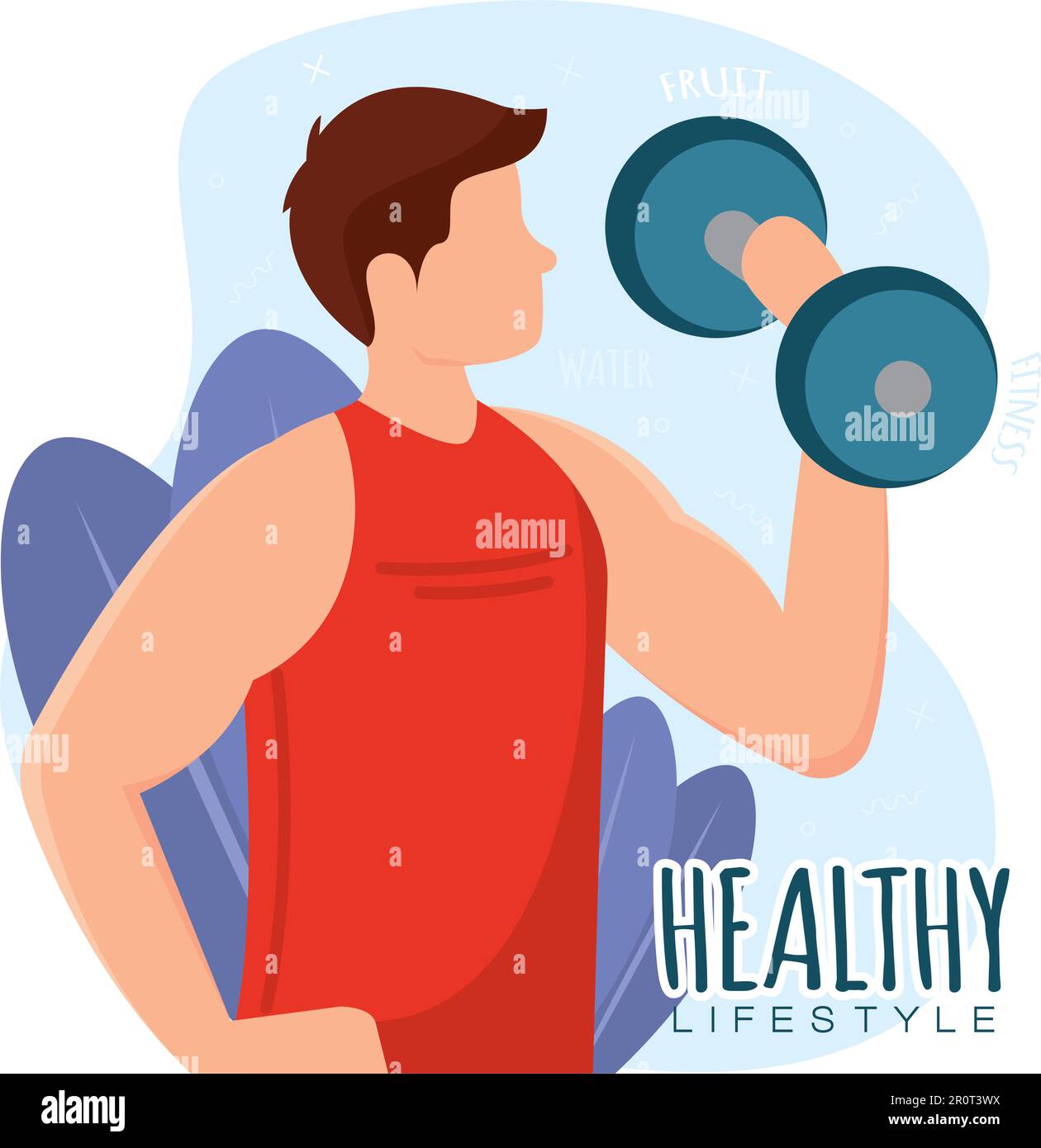 Isolated cute boy healthy abstract character Healthy lifestyle Vector ...