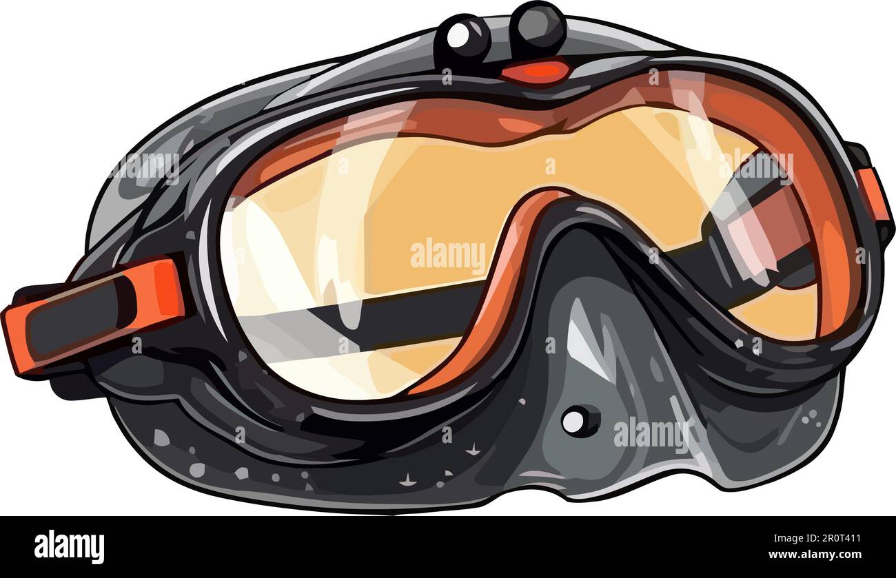 Swimming goggles protect eyes underwater adventure Stock Vector Image ...