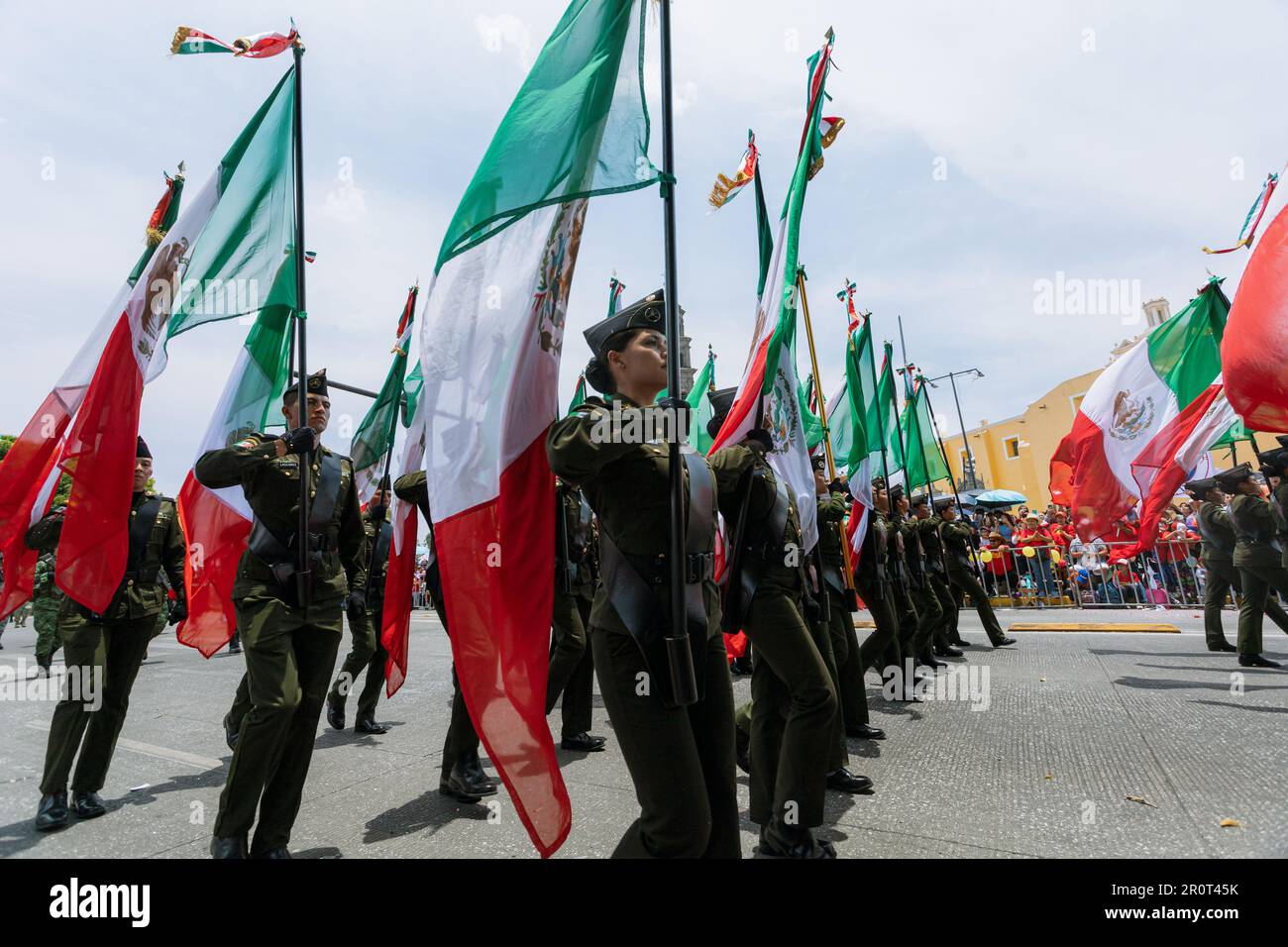 representation of the battle of May 5, march in the civic parade on the ...
