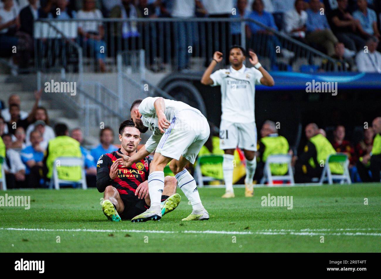 Jack Grealish (Manchester City) and Daniel Carvajal (Real Madrid ...