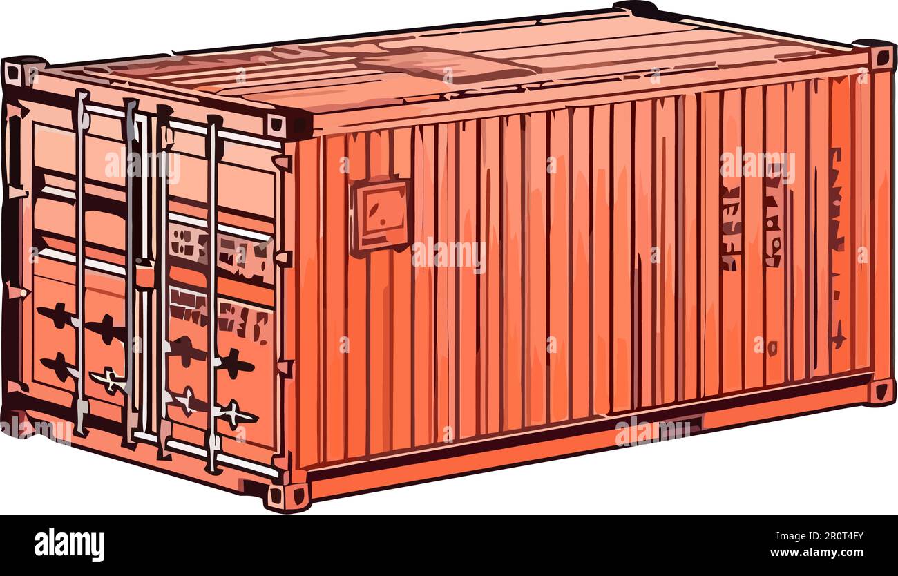 Heavy steel crate carrying cargo Stock Vector Image & Art - Alamy