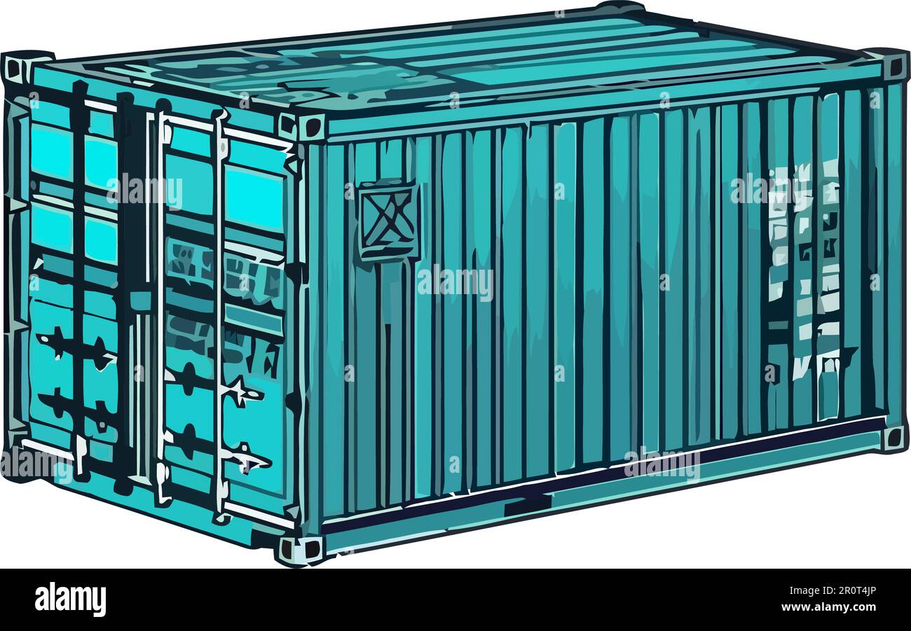 Heavy steel crate carrying cargo for shipping Stock Vector Image & Art ...