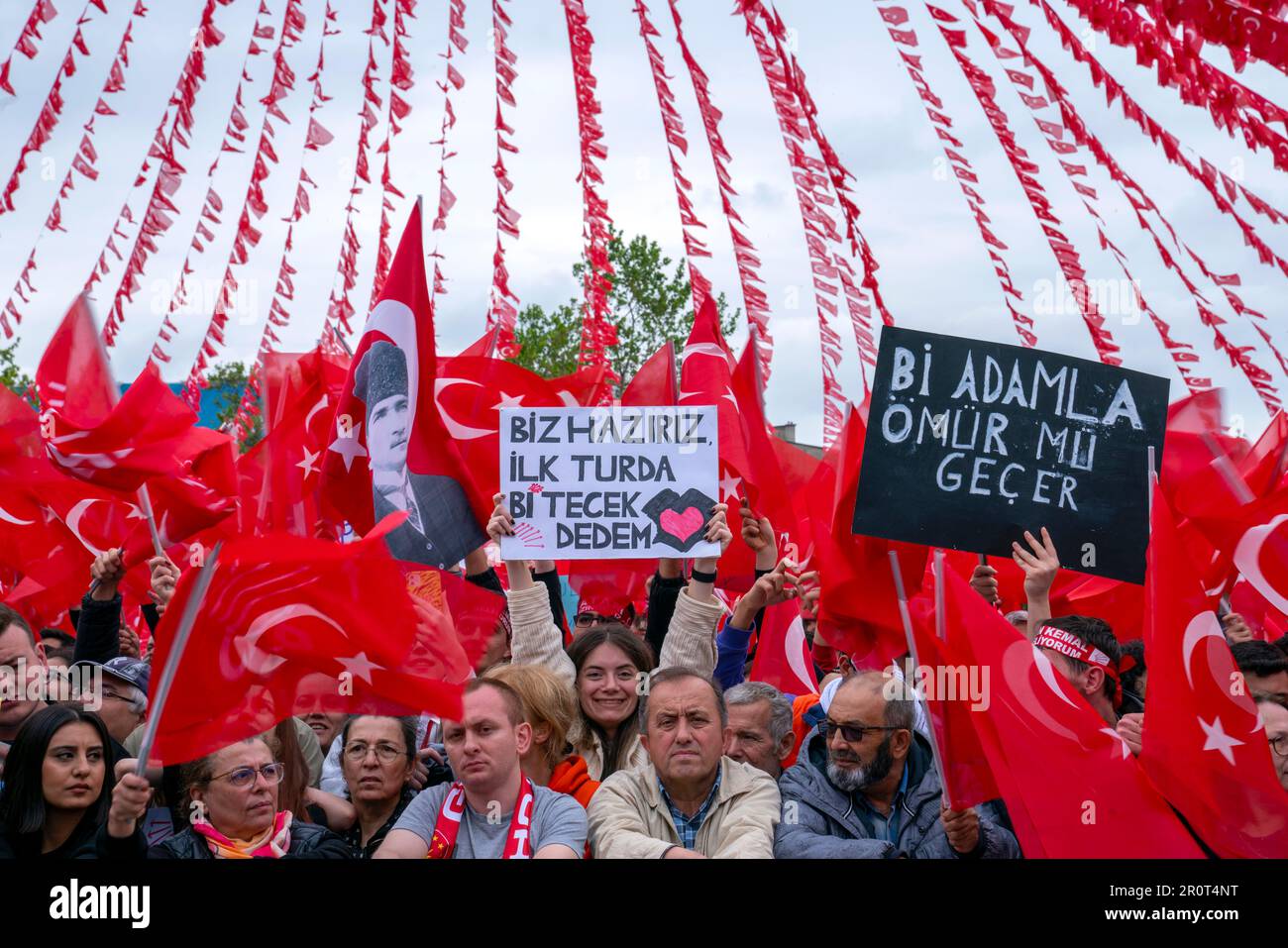 Adapazari, Sakarya, Turkey. 9th May, 2023. Supporters of Turkish ...