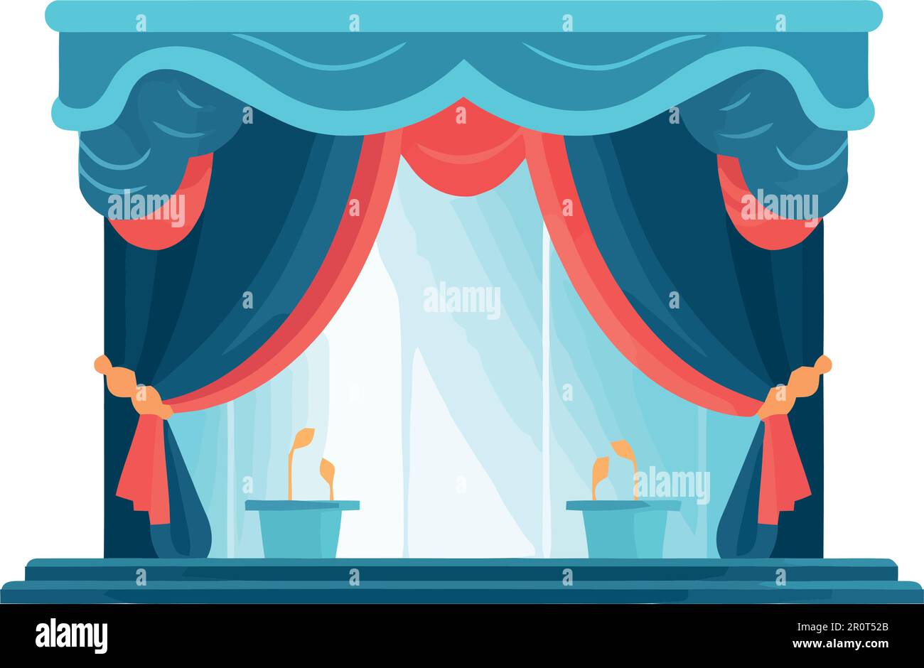 Modern stage design with blue backdrop Stock Vector Image & Art - Alamy