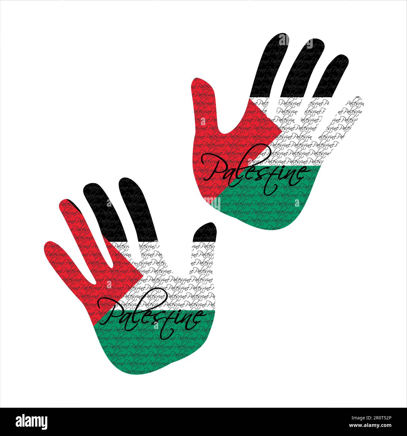 Hand drawn vector illustration with palestine flag pattern great for ...