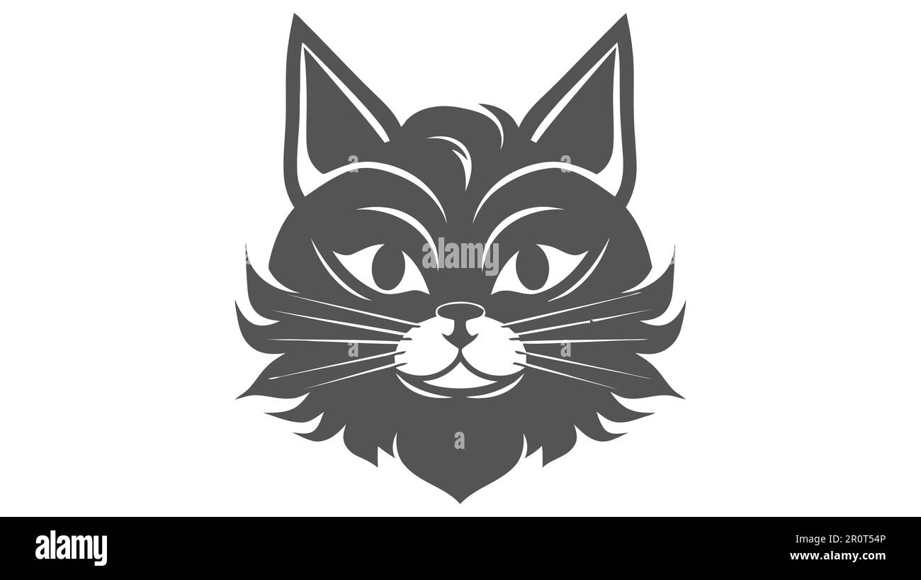Cat Logo. Vector illustration of cat logo on white background Stock ...
