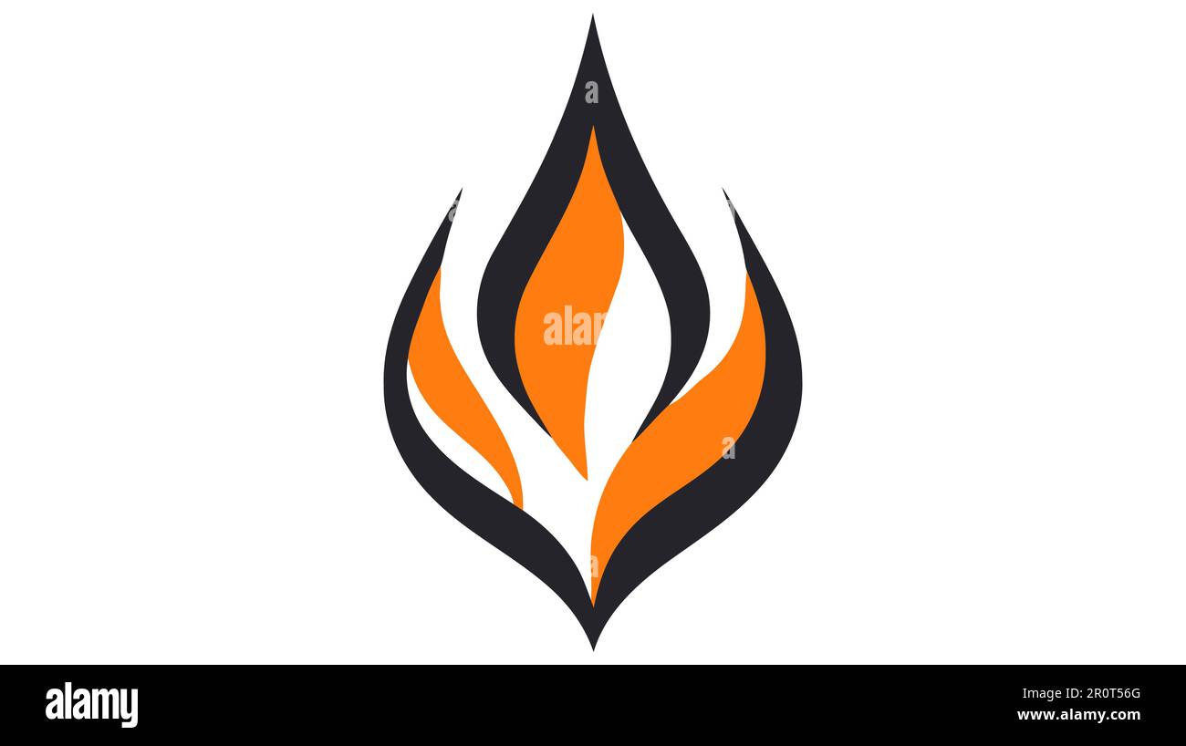 Fire Flame Logo design vector template droplet shape. Red drop Logotype ...
