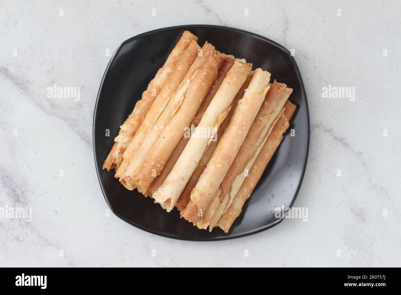 egg roll or Semprong is very good to serve as one of snacks that ...