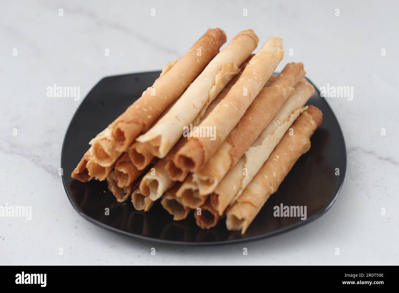 egg roll or Semprong is very good to serve as one of snacks that ...