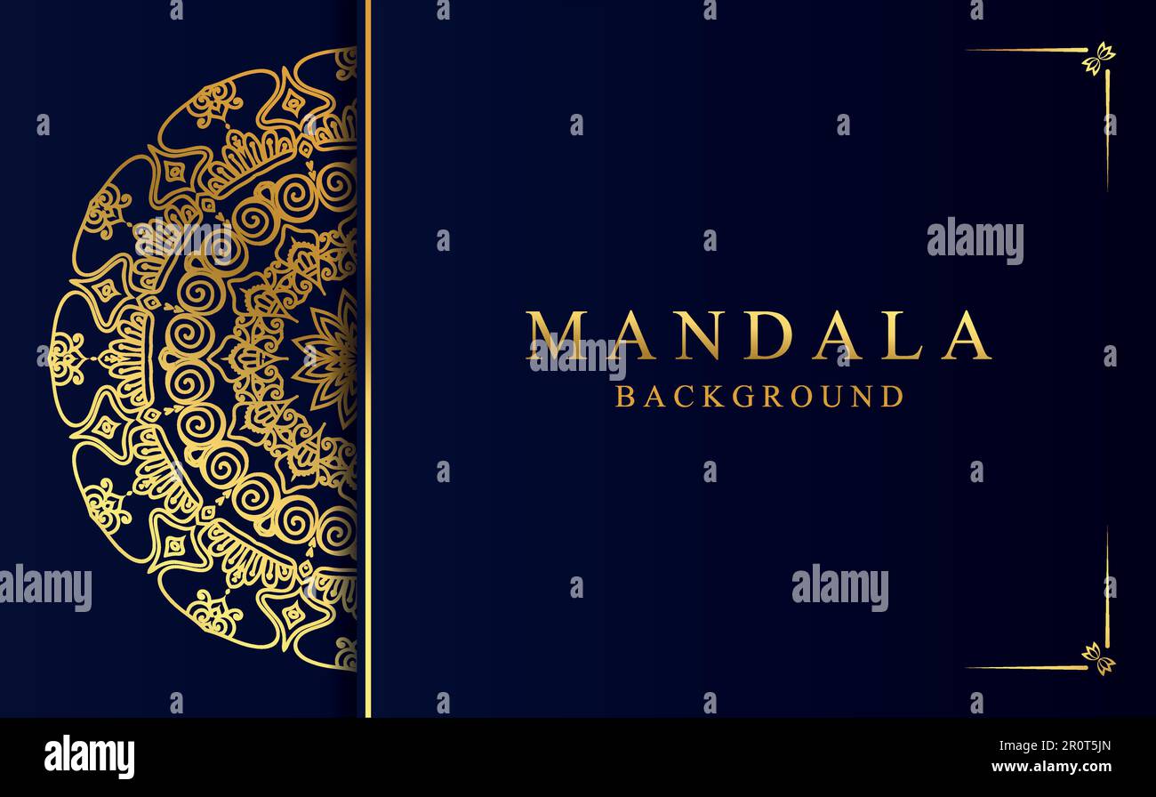 Islamic mandala background in gold color vector Stock Vector Image ...