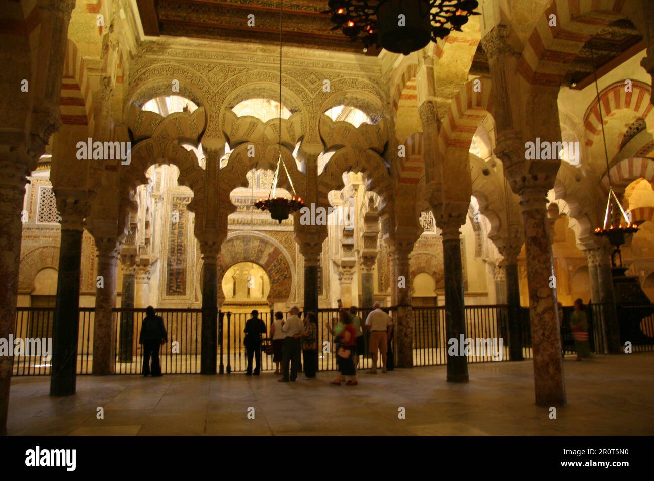 Inside the Alhambra where light and architecture create beauty Stock ...
