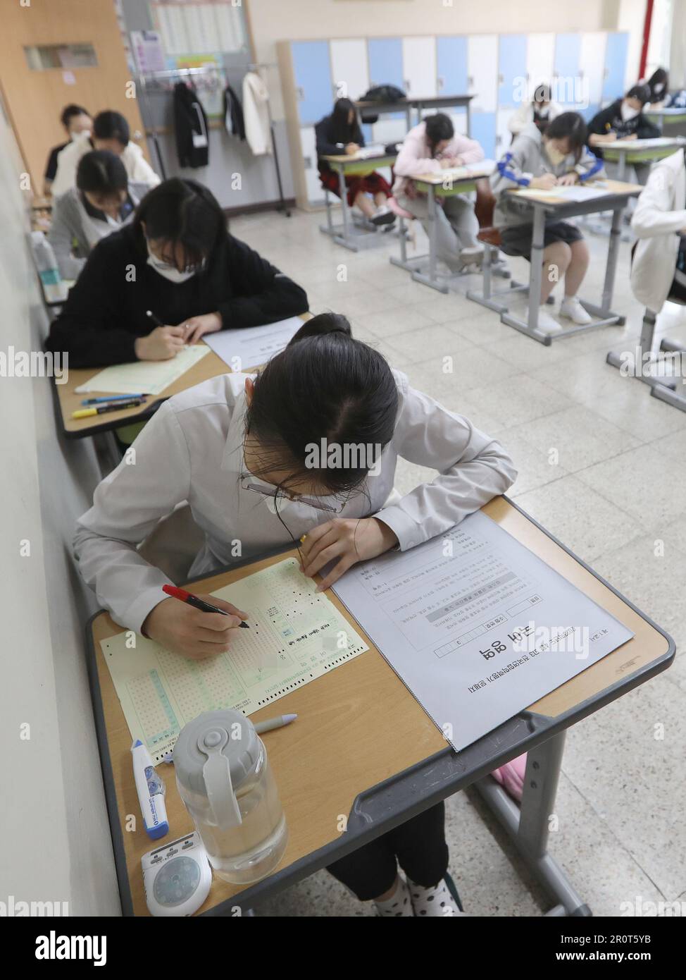 10th May, 2023. Scholastic ability test at high school Seniors sit for ...