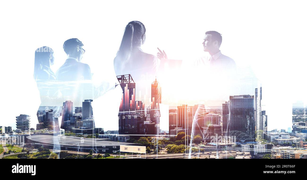 Group of business people outlines with lit background Stock Photo - Alamy