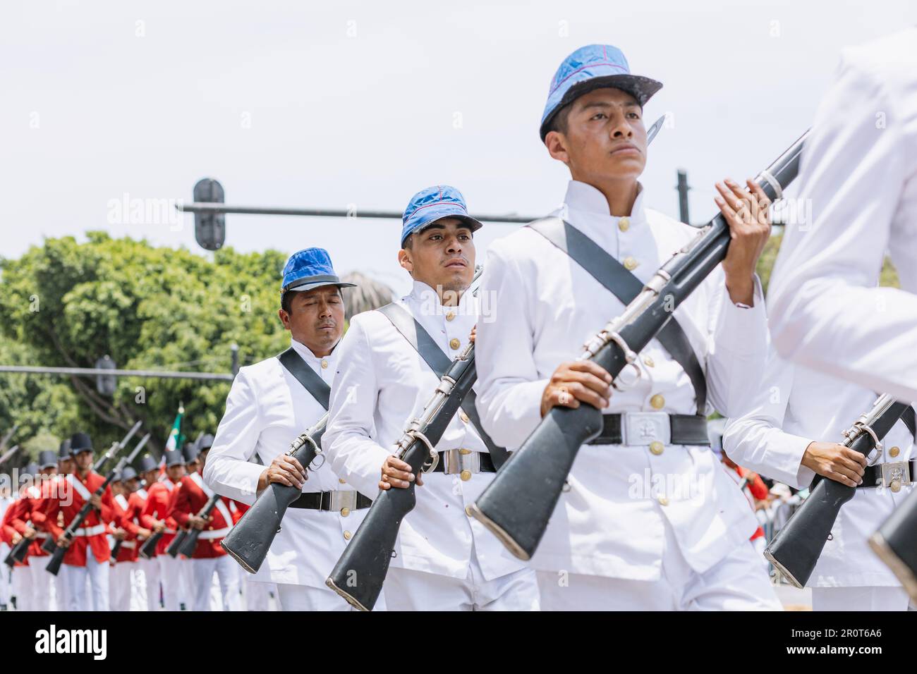 representation of the battle of May 5, march in the civic parade on the ...