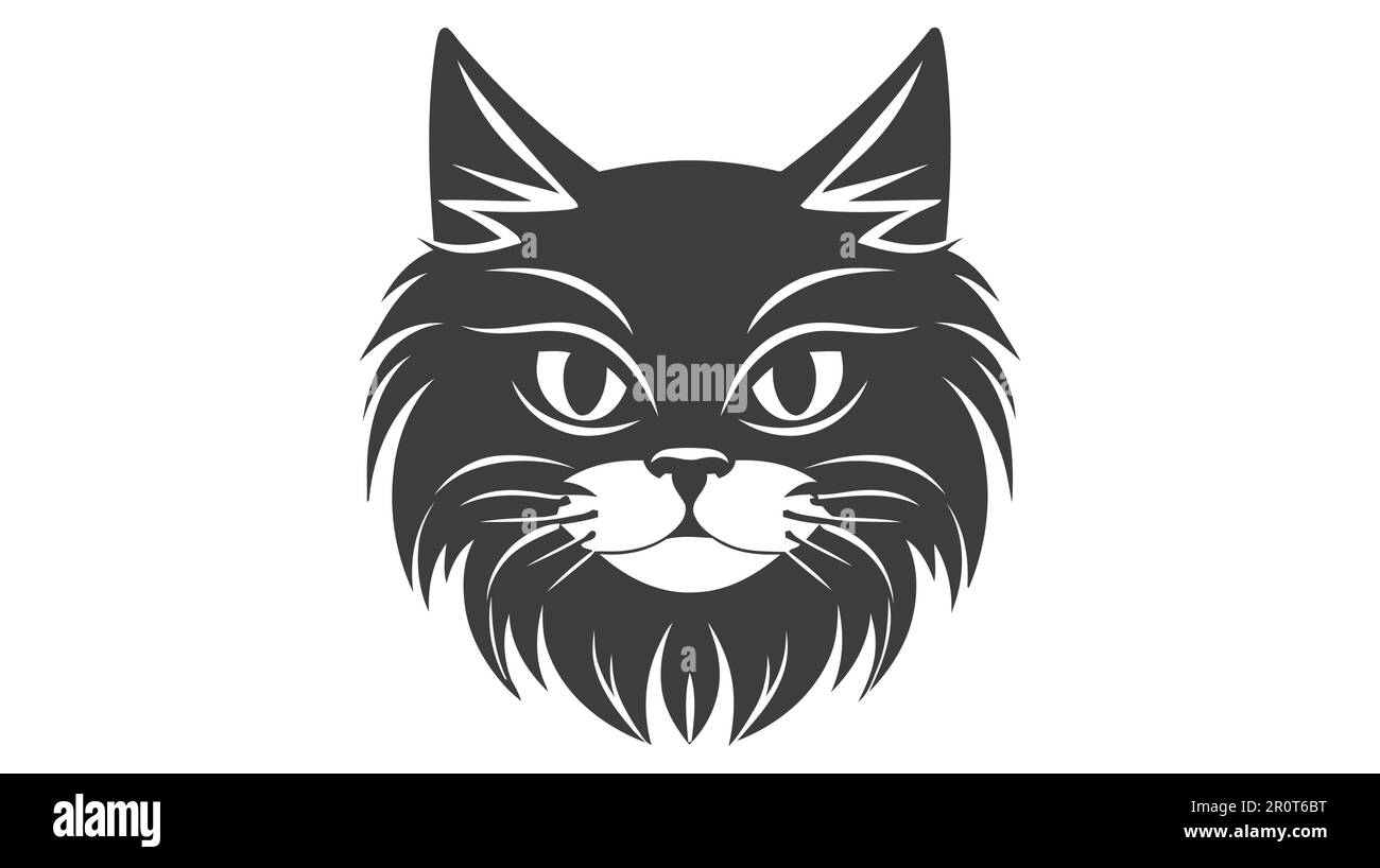 Cat Logo. Vector illustration of cat logo on white background Stock ...