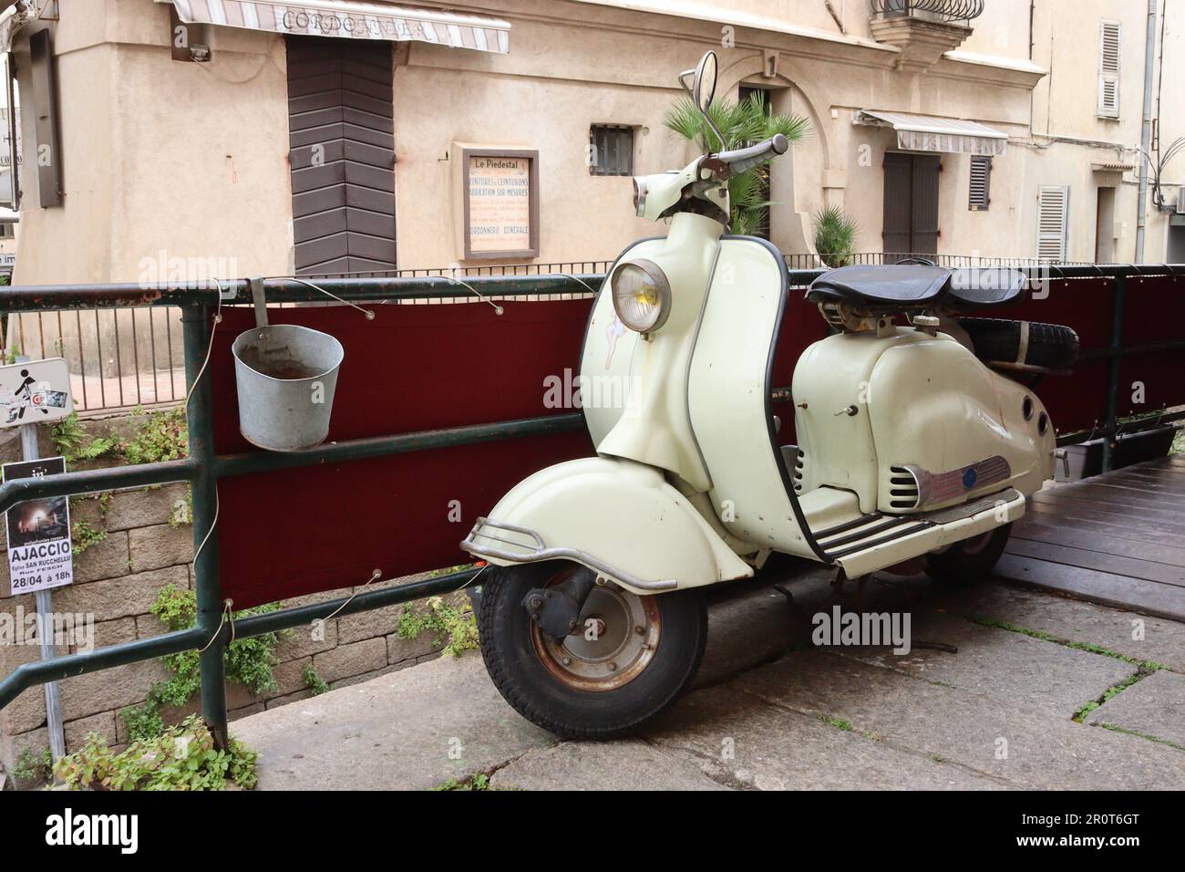 A Lambretta LD125 Series III used as a decorative retro prop at the ...