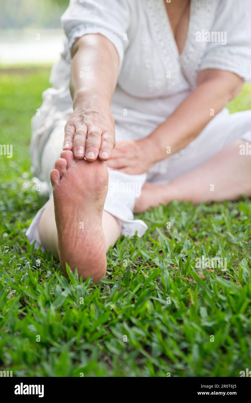 Barefoot woman sole hi-res stock photography and images - Alamy