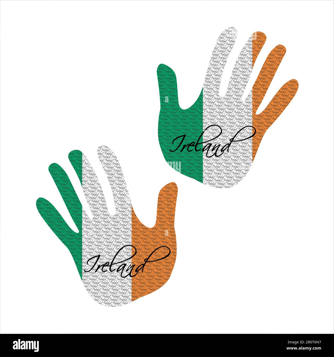 Hand drawn vector illustration with ireland flag pattern great for ...