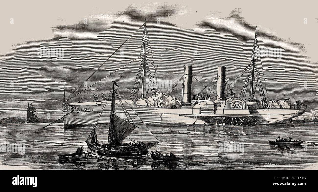 The Blockade Runner Wando, captured by US Steamer Fort Jackson, October ...