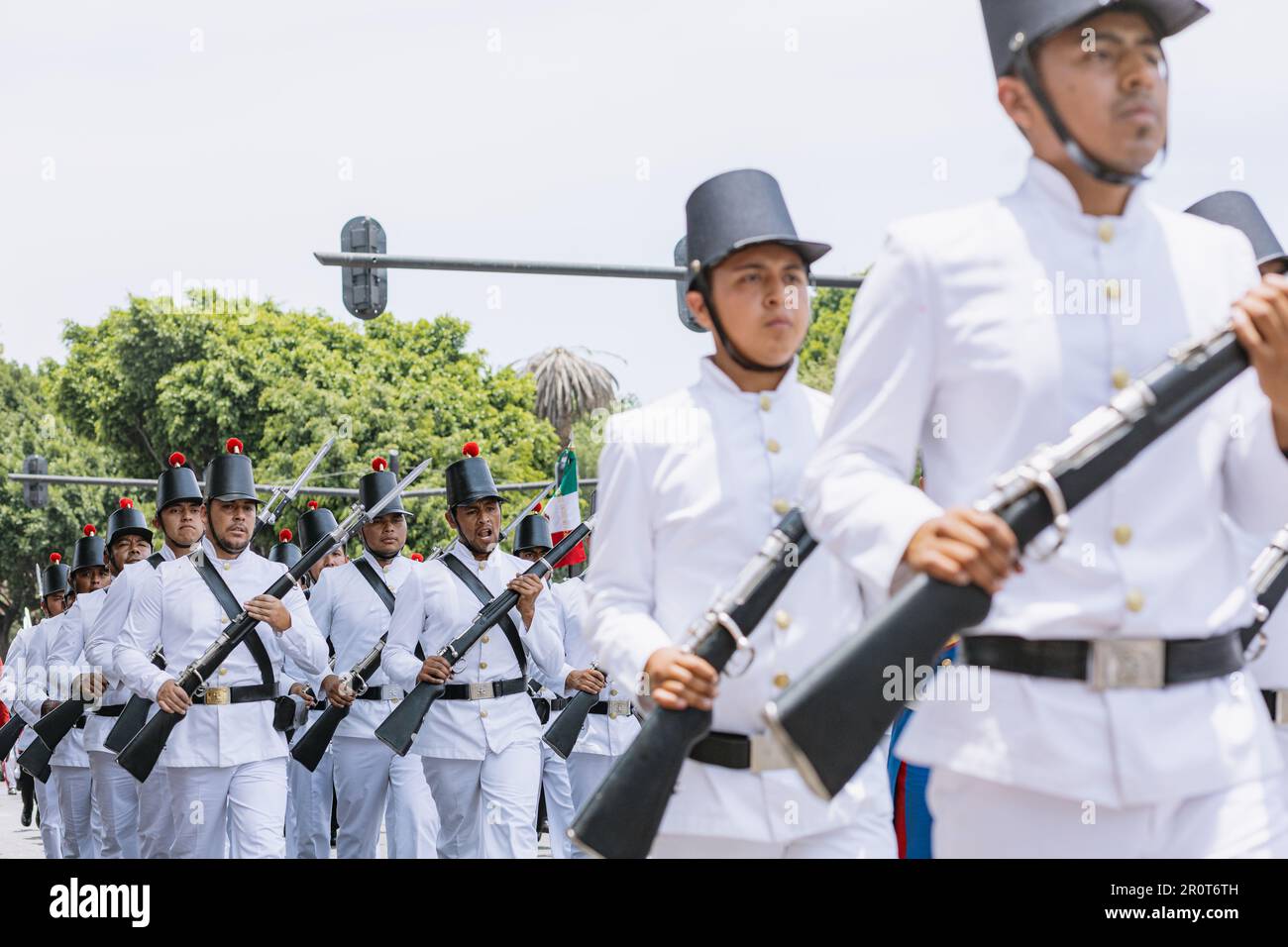 representation of the battle of May 5, march in the civic parade on the ...