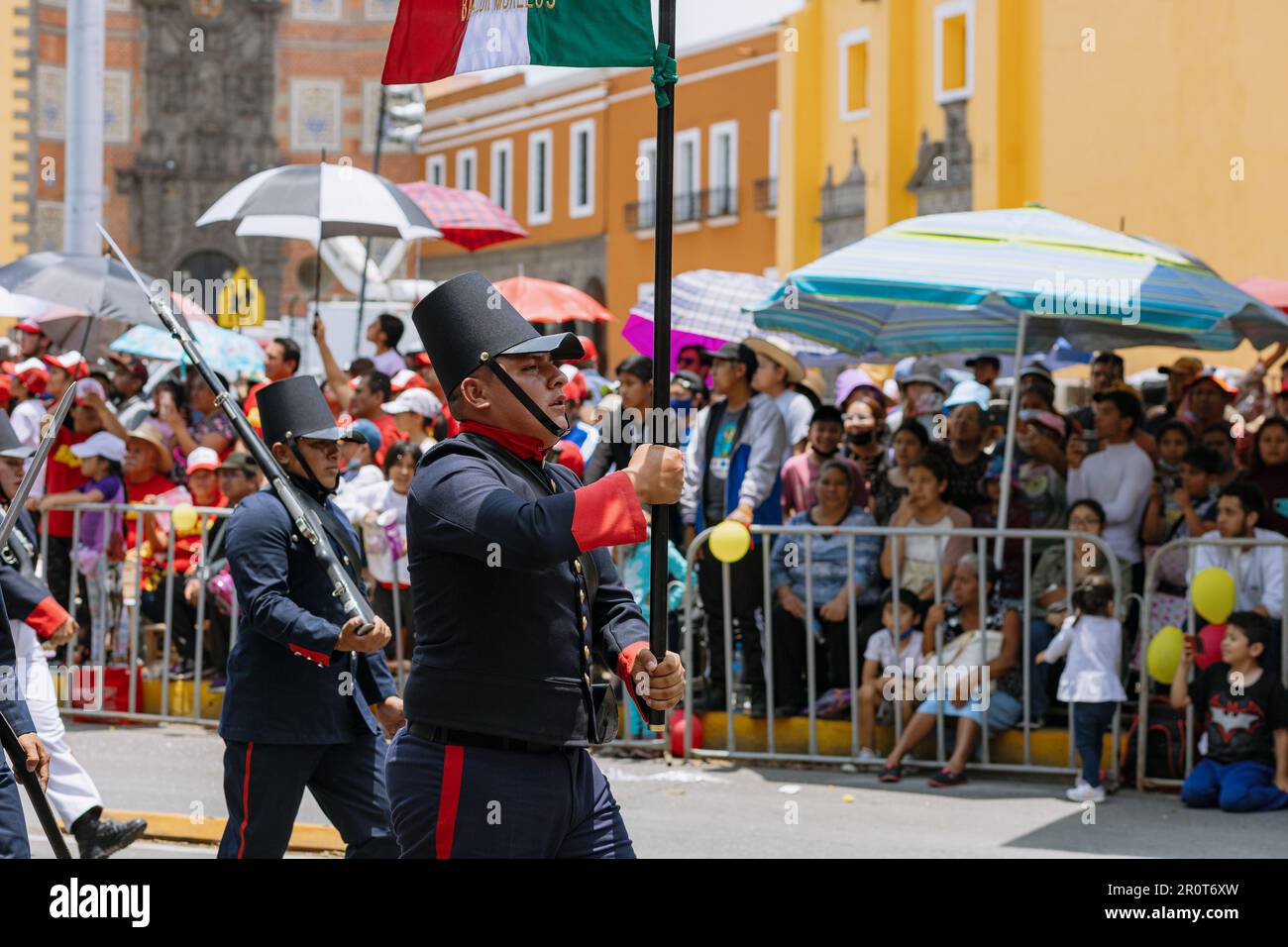 representation of the battle of May 5, march in the civic parade on the ...